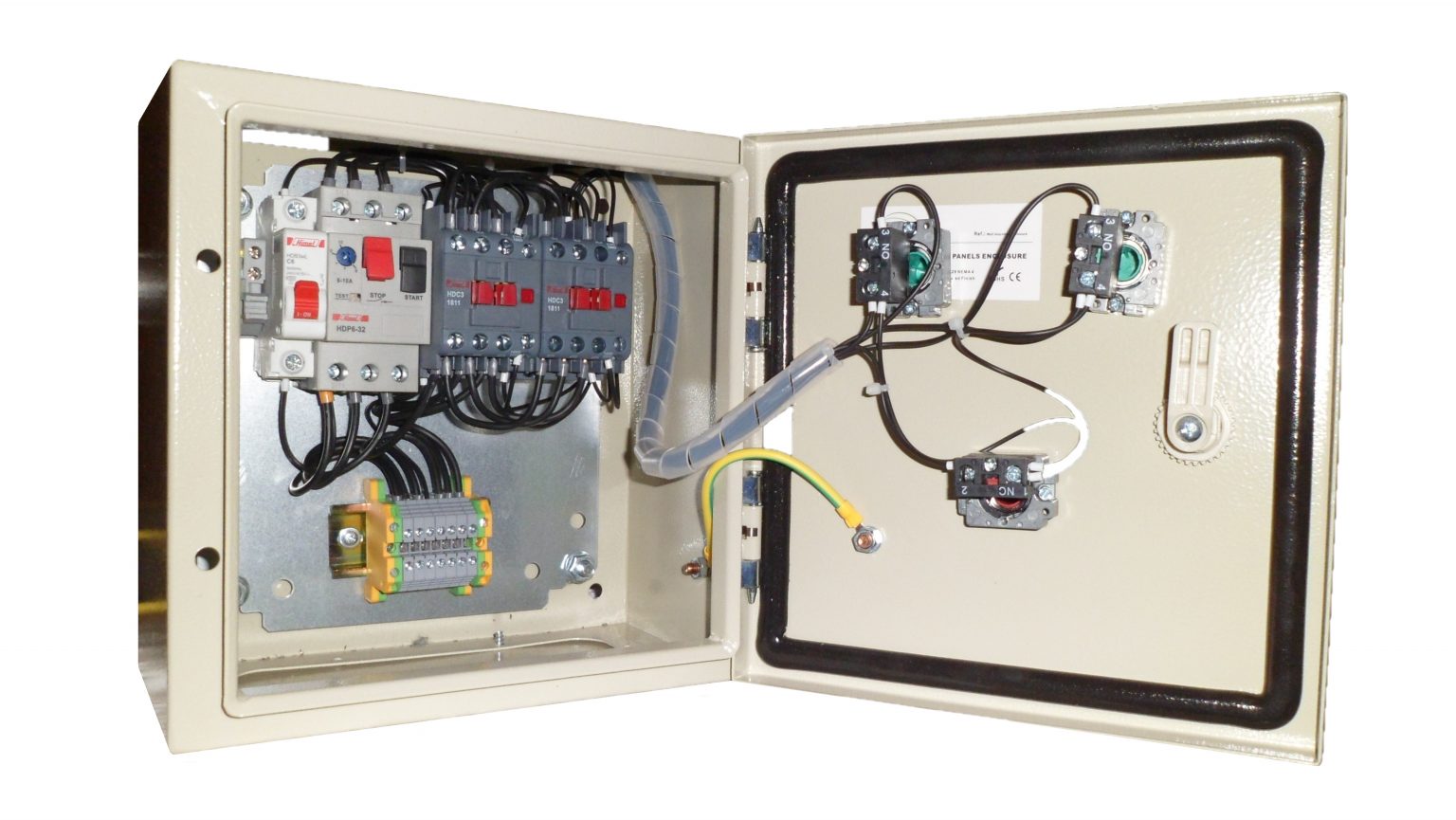 Tablou pornire motor monofazat 1.1kW cu schimbarea directiei de rotatie ...